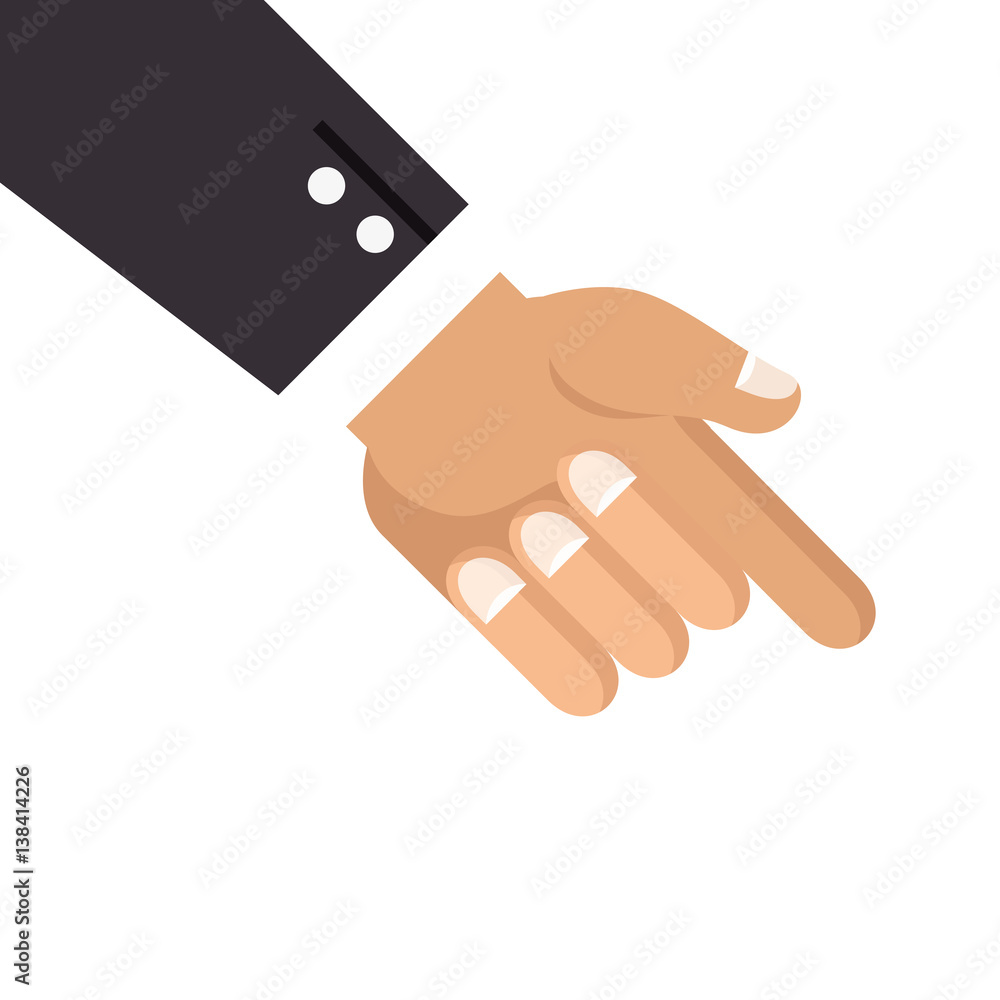 hand with finger pointing down vector illustration Stock Vector | Adobe ...