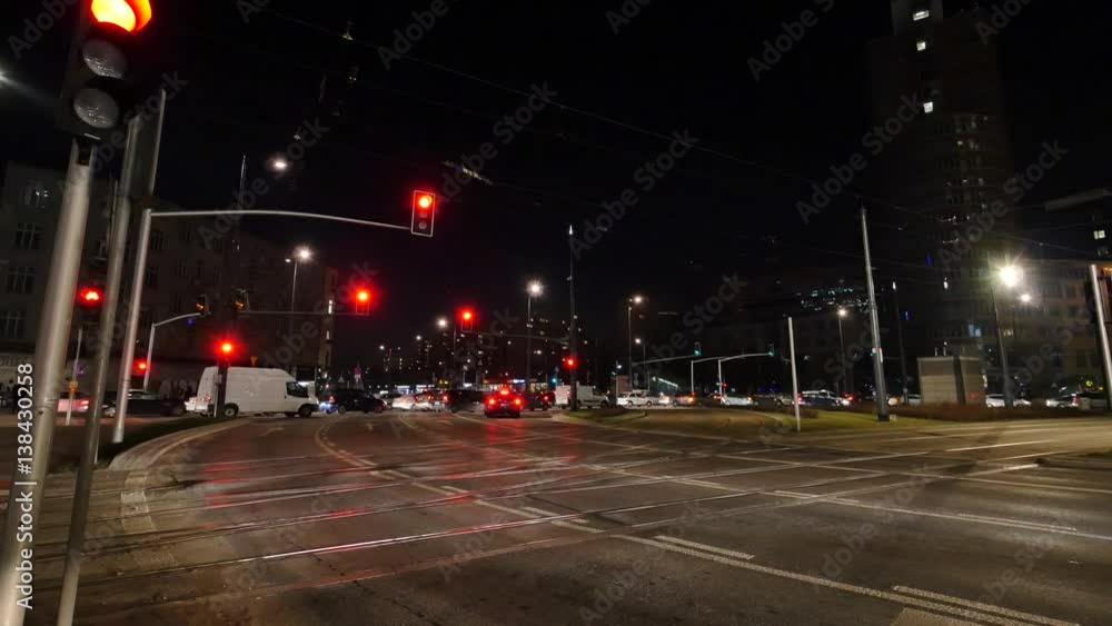 City by night. Cars on the street of european city. Stock Video | Adobe ...