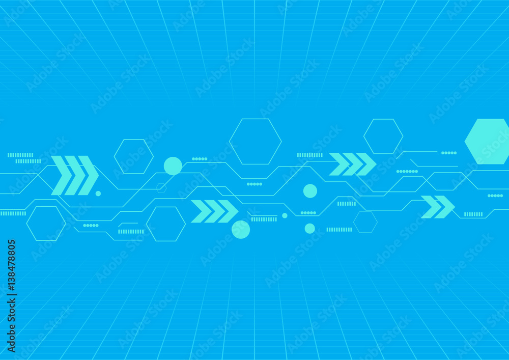 Digital blue technology vector background Stock Vector | Adobe Stock