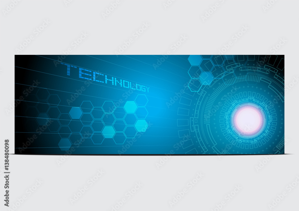 Abstract vector technology background for banner design Stock Vector ...