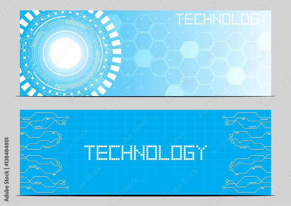 Technology banner background illustration Stock Vector | Adobe Stock