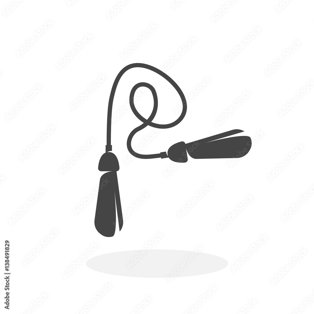 Skipping rope Icon. Jumping vector logo on white background Stock ...