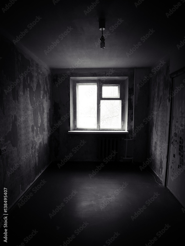Empty abandoned room. Haunted house Stock Photo | Adobe Stock