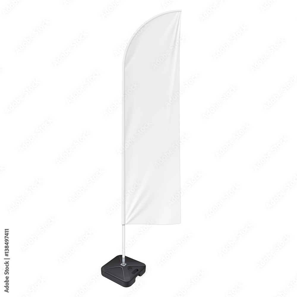 Outdoor Feather Flag With Ground Fillable Water Base Stand. Banner ...