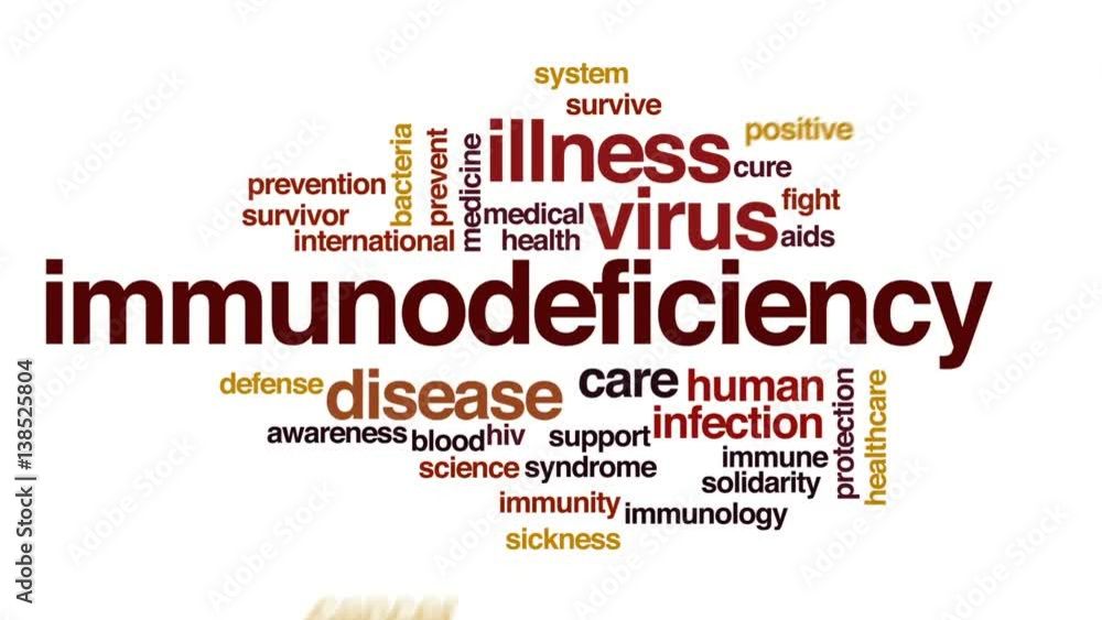 Immunodeficiency animated word cloud, text design animation. Stock ...