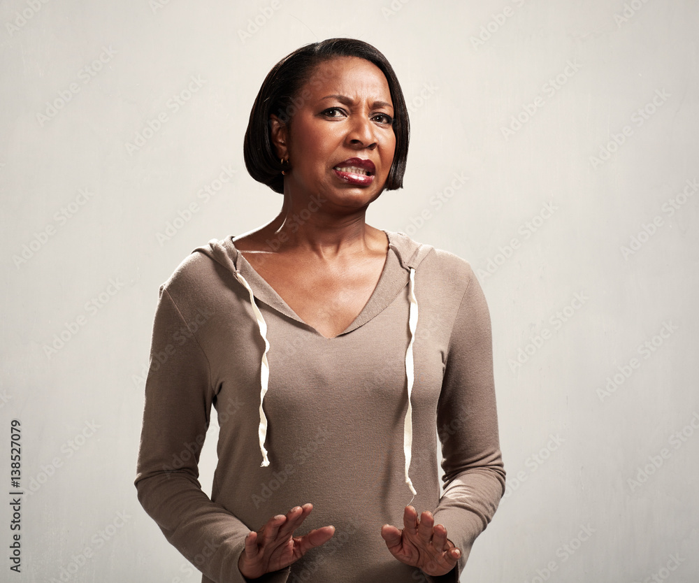 unfriendly black woman Stock-Foto | Adobe Stock