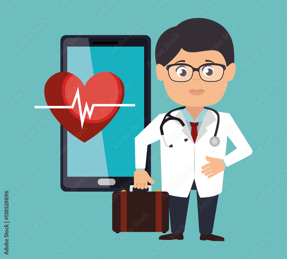 healthcare professional avatar character vector illustration design ...