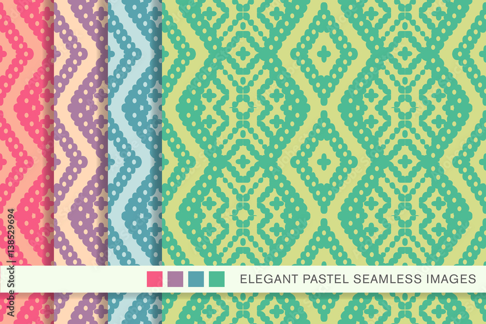 Seamless pastel background set aboriginal diamond cross check Stock ...