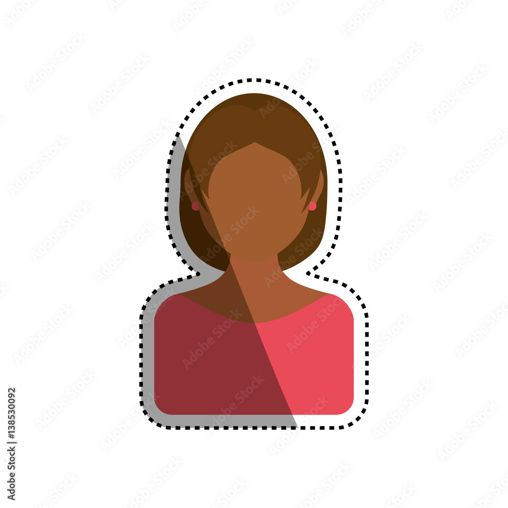 Young woman profile icon vector illustration graphic design Stock ...