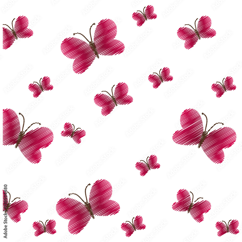 cute red butterfly seamless pattern vector illustration eps 10 Stock ...