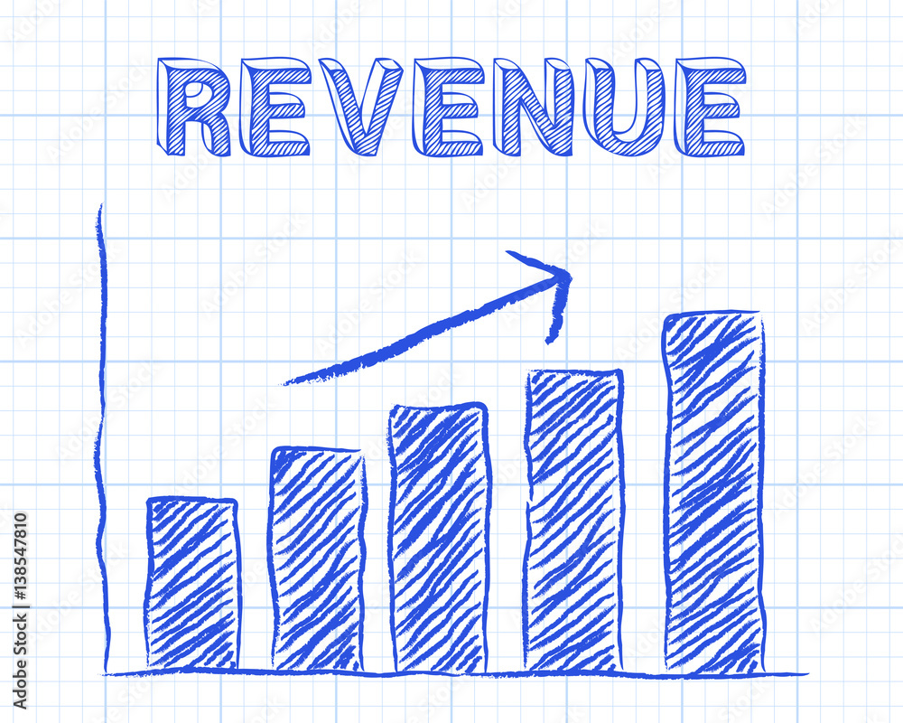 Revenue Up Graph Paper Stock Vector | Adobe Stock