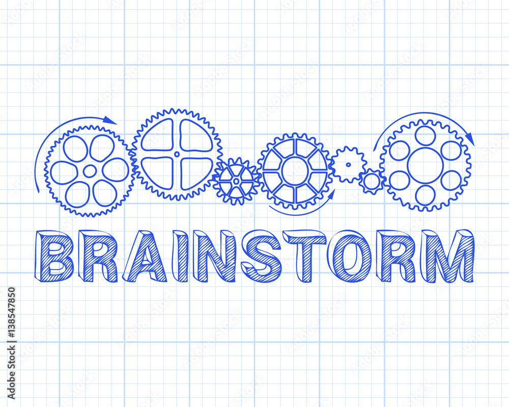 Brainstorm Graph Paper Stock Vector | Adobe Stock