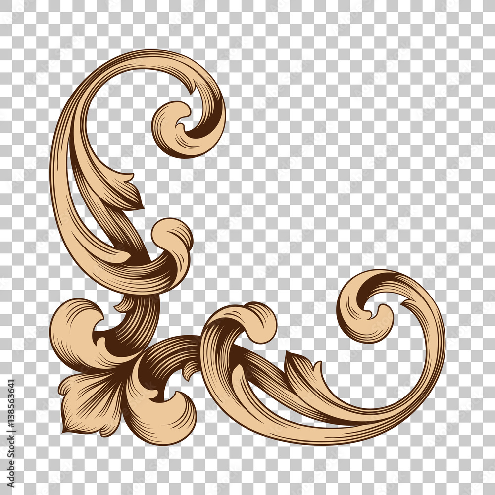 Isolate corner ornament Stock Vector | Adobe Stock