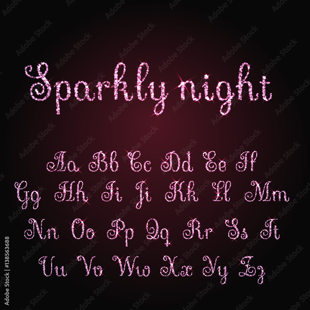 Vector shining luxury beautiful calligraphic pink, red and purple ...