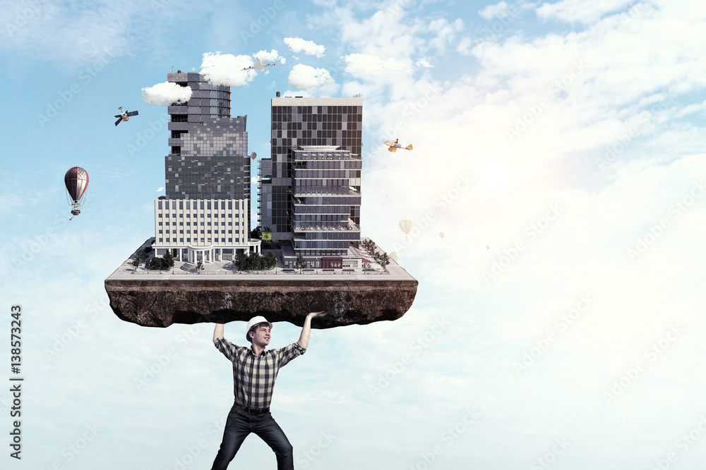 This project is within his grasp . Mixed media Stock Photo | Adobe Stock