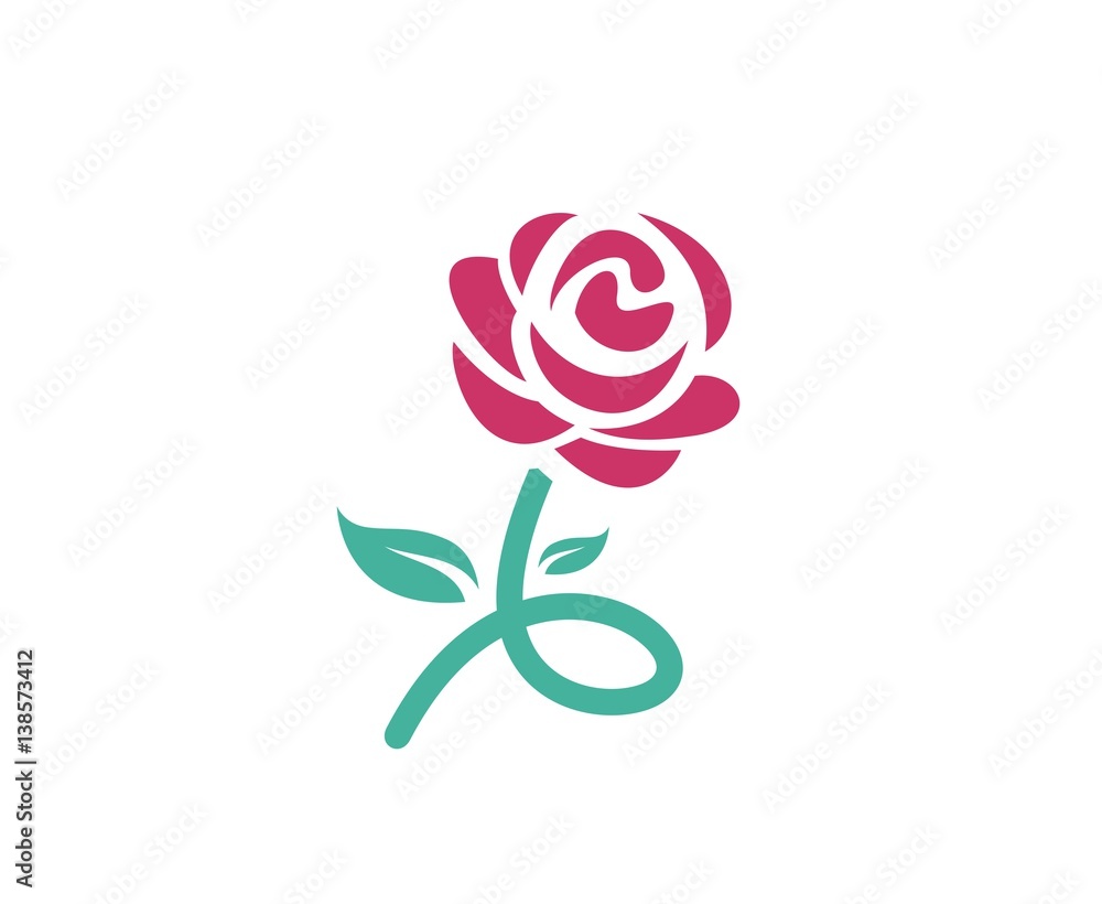 Rose logo Stock Vector | Adobe Stock
