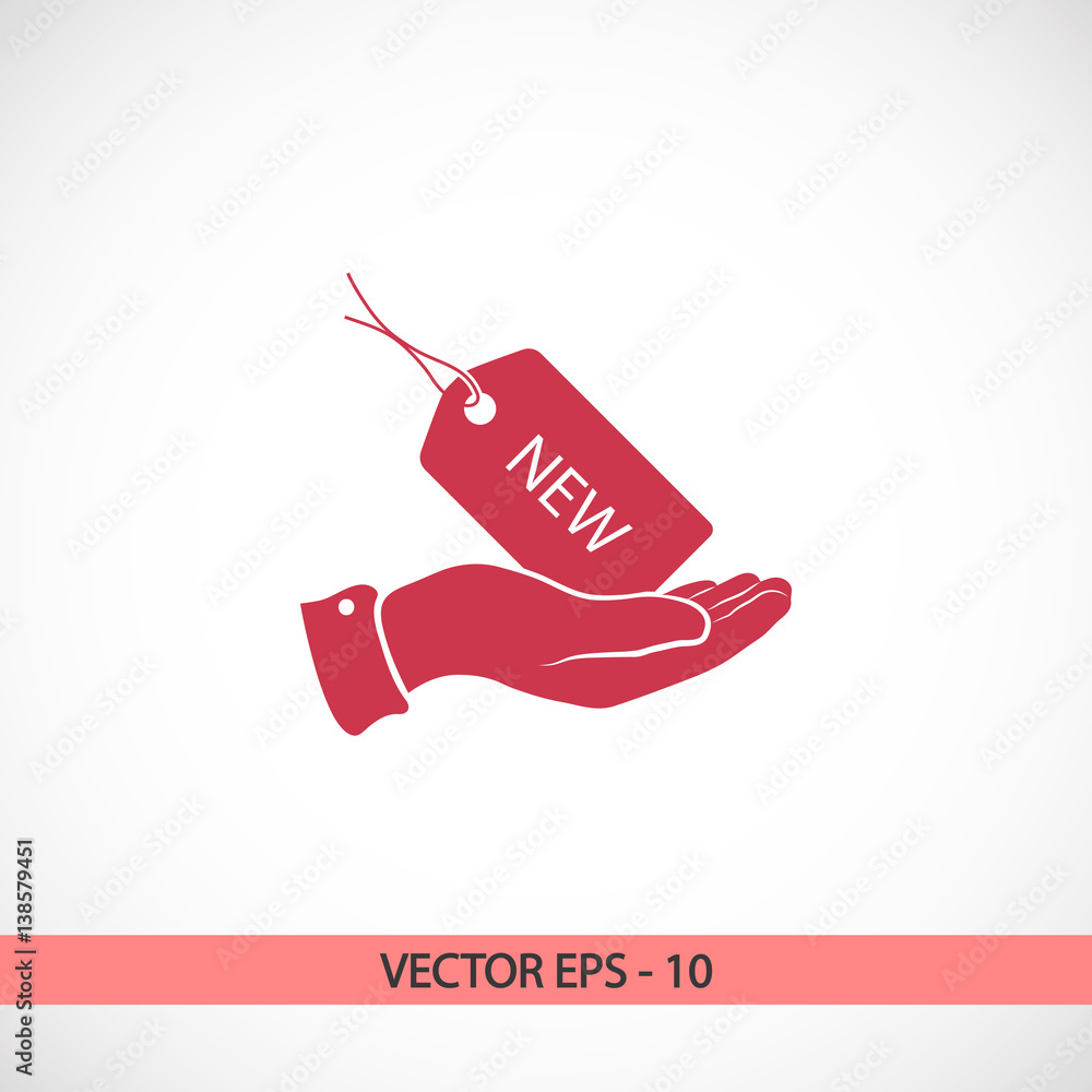 NEW tag icon, vector illustration. Flat design style Stock Vector ...