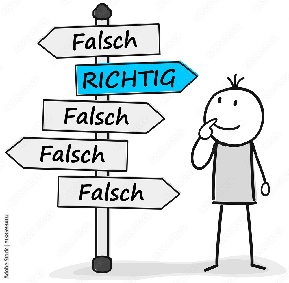 Richtiger Weg Stock-Vektorgrafik | Adobe Stock