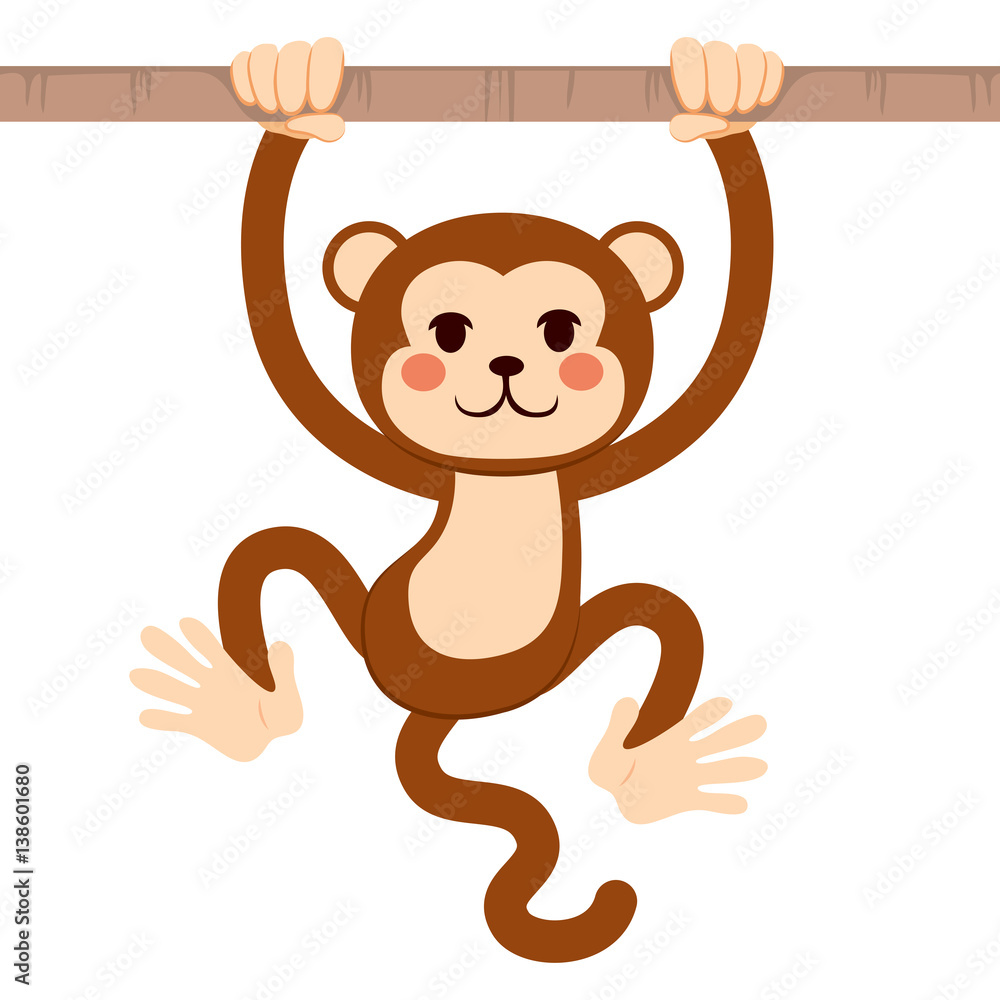 How To Draw A Monkey On A Tree