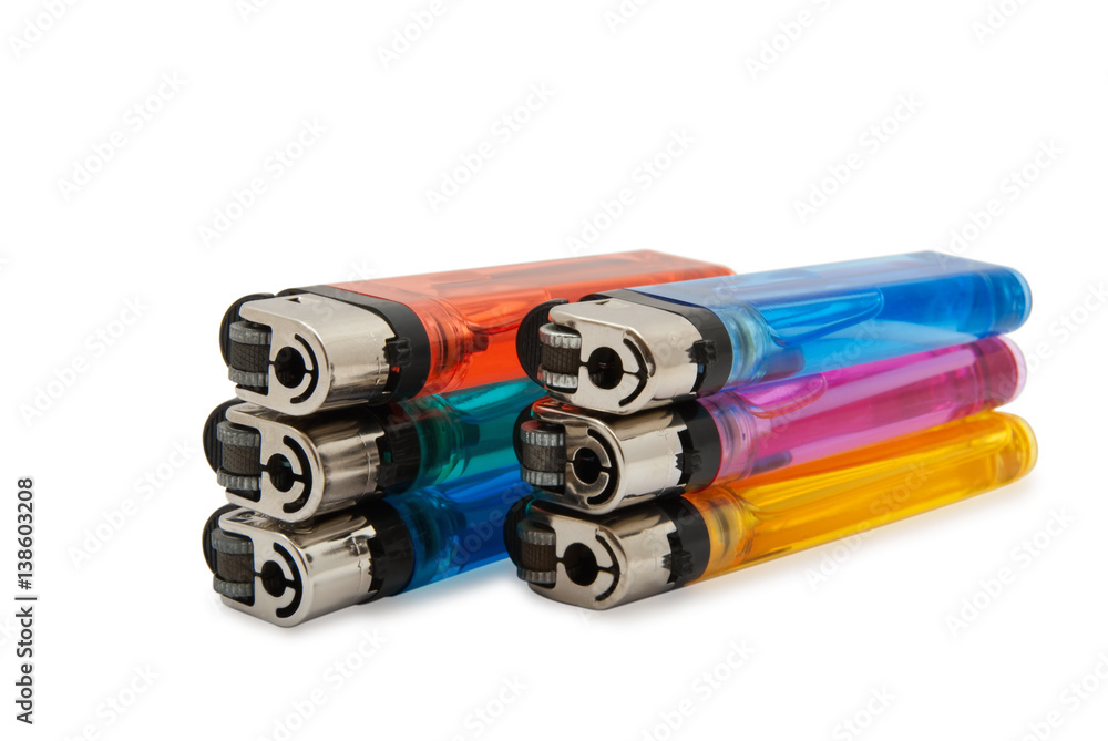 colored lighters Stock Photo | Adobe Stock