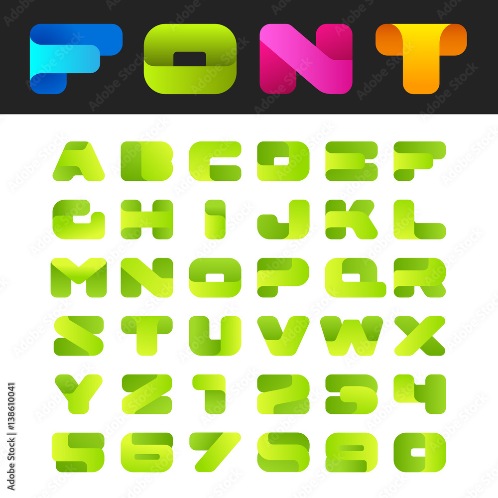 Abstract friendly alphabet Font vector ABC monogram and logo Stock ...