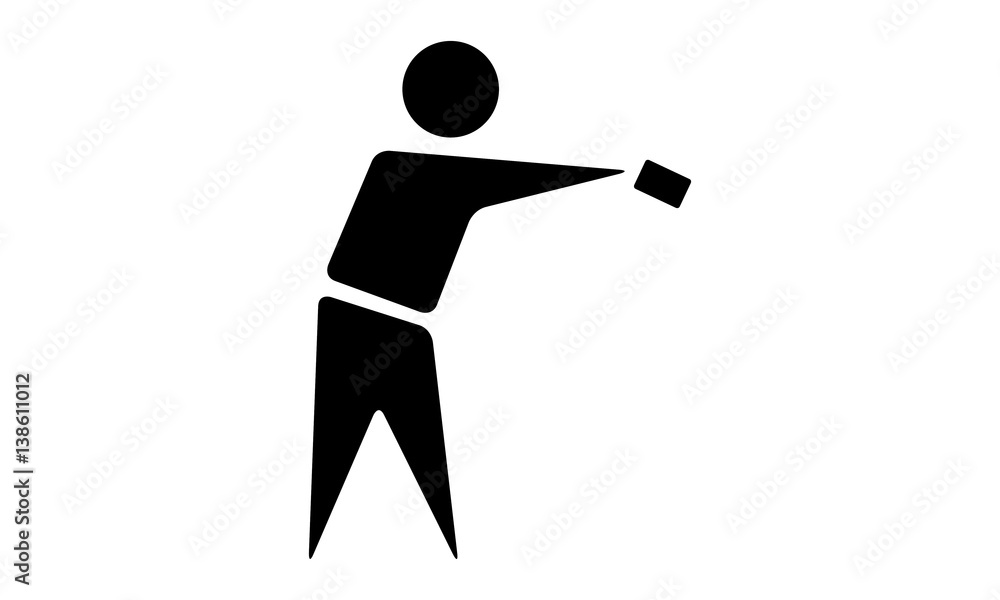 Poster Pictogram - Card return, Return, Handover, Transfer, Handing ...