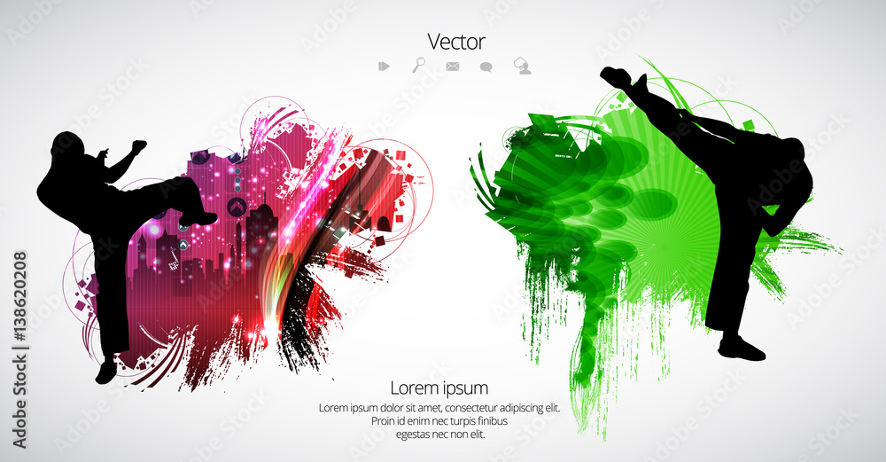 Karate. Sport background Stock Vector | Adobe Stock
