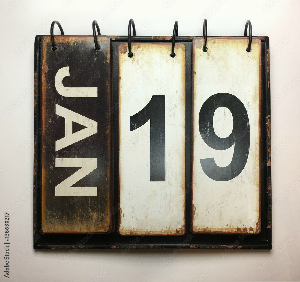 January 19 calendar icon Stock Photo | Adobe Stock