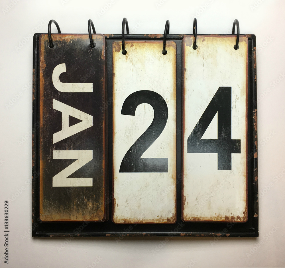 January 24 calendar icon Stock Photo | Adobe Stock