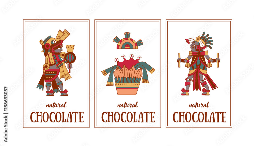 Chocolate Aztec Drawing