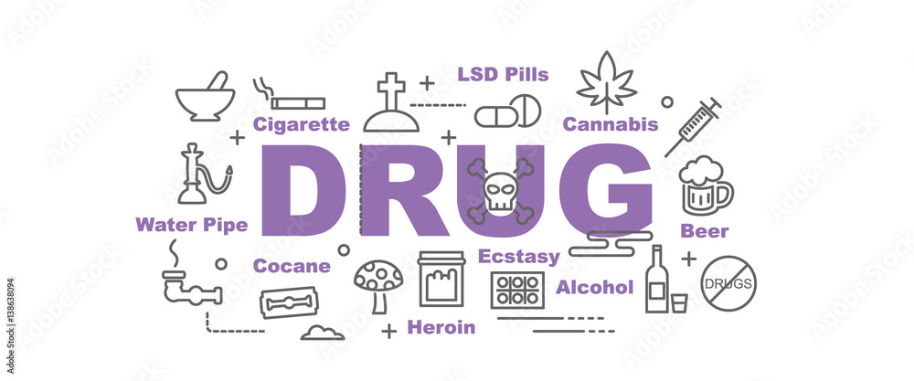 drug vector banner Stock Vector | Adobe Stock