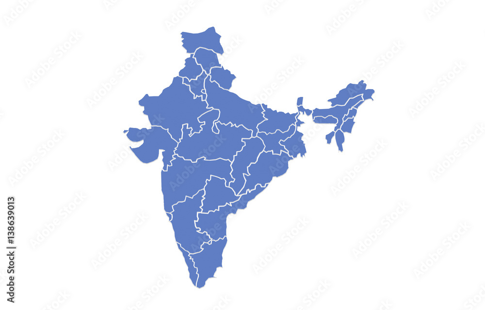 India map Stock Illustration | Adobe Stock