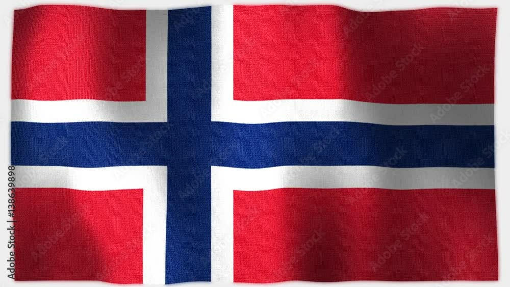 Norway Flag Canvas Texture - 4K 3D Animation Stock Video | Adobe Stock