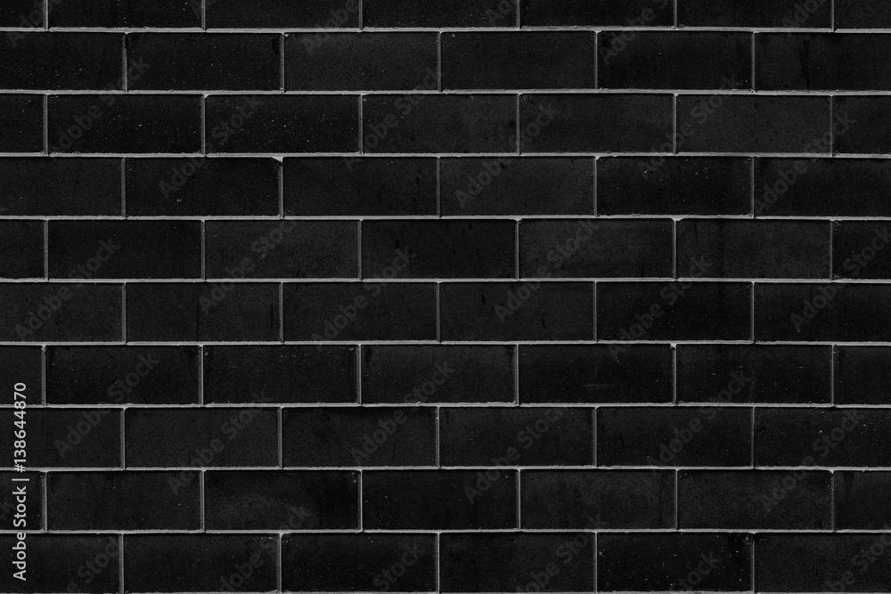 black paint clean brick wall for background. Stock Illustration | Adobe ...