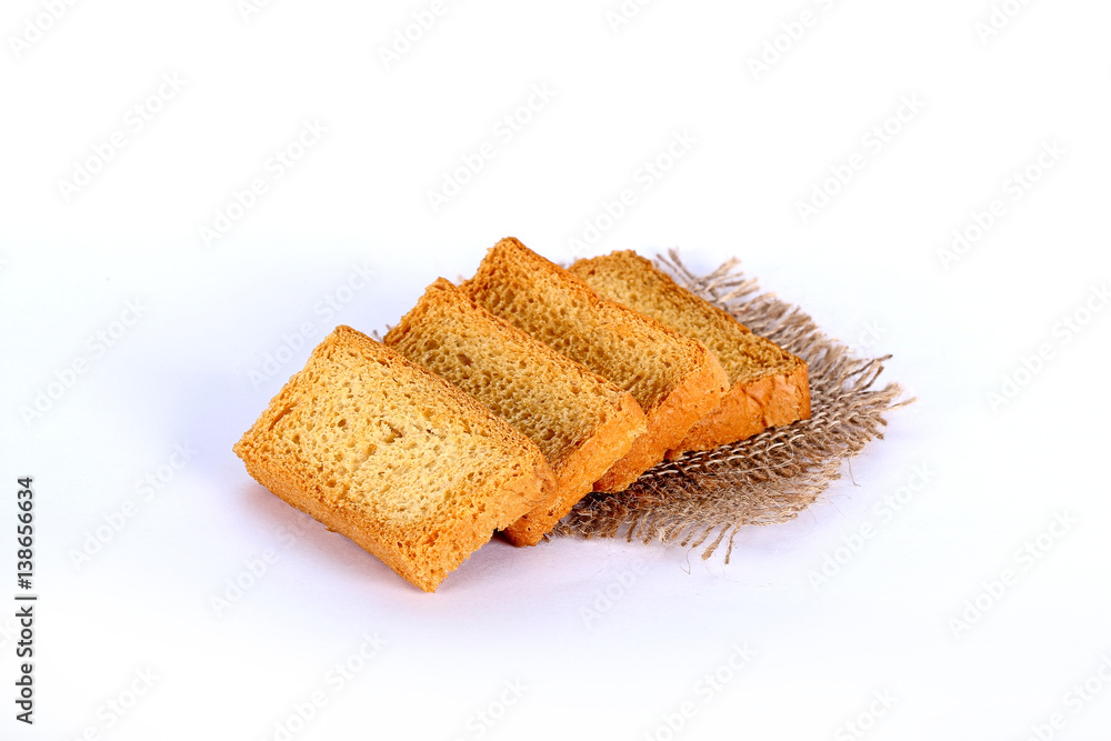 rusk with cardamom flavor, rusk on jute, rusk on cloth, rusk Stock ...