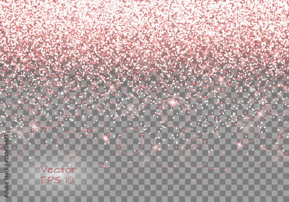 Vibrant background with twinkle lights. Pink glitter sparkle on a ...