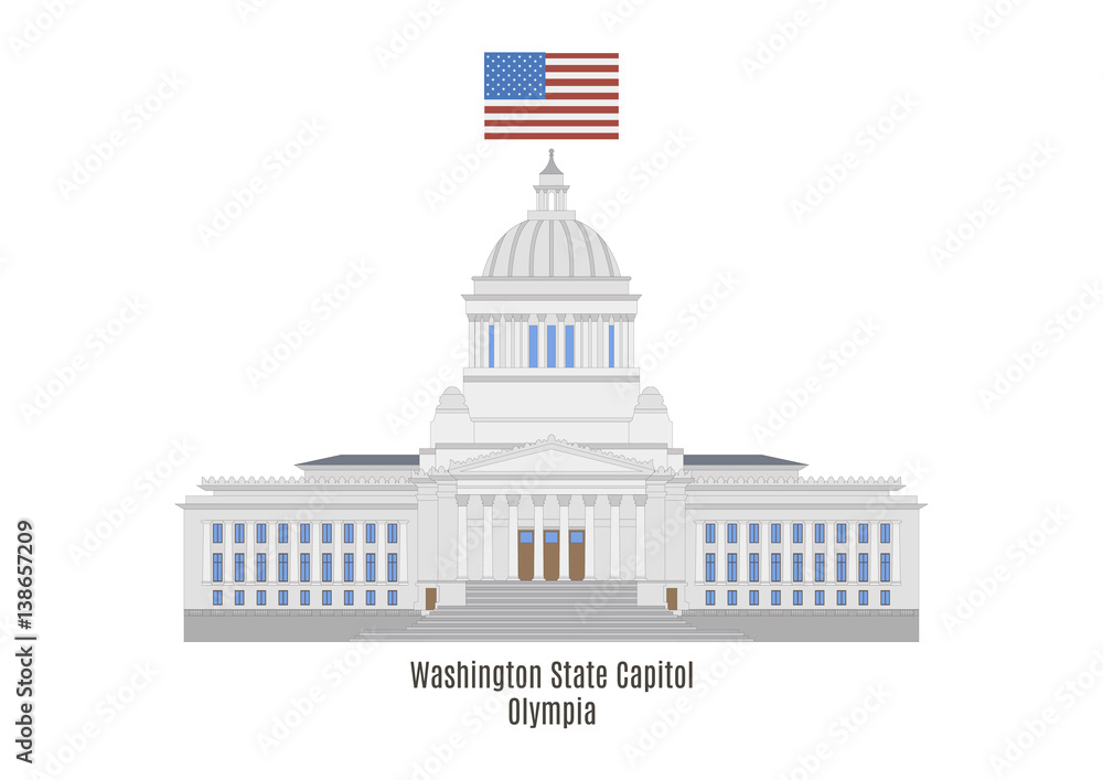 Vetor de Washington State Capitol, Olympia do Stock | Adobe Stock
