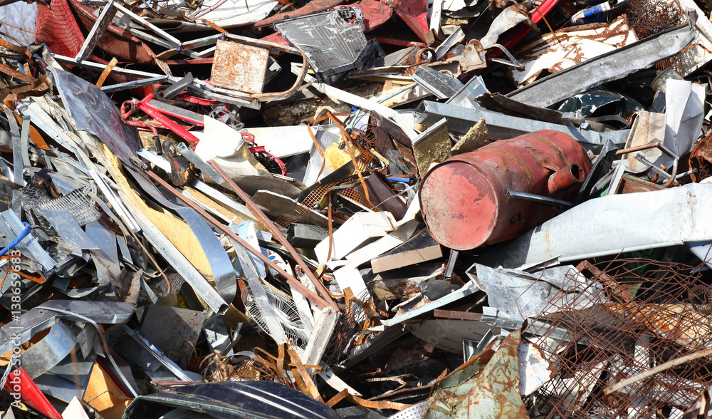 Scrap metal pile Stock Photo | Adobe Stock