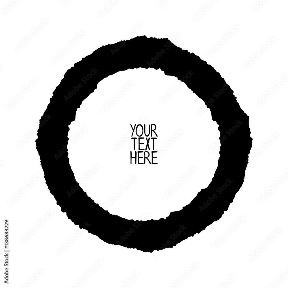 Black circle. Isolated vector object on white background. Stock Vector ...