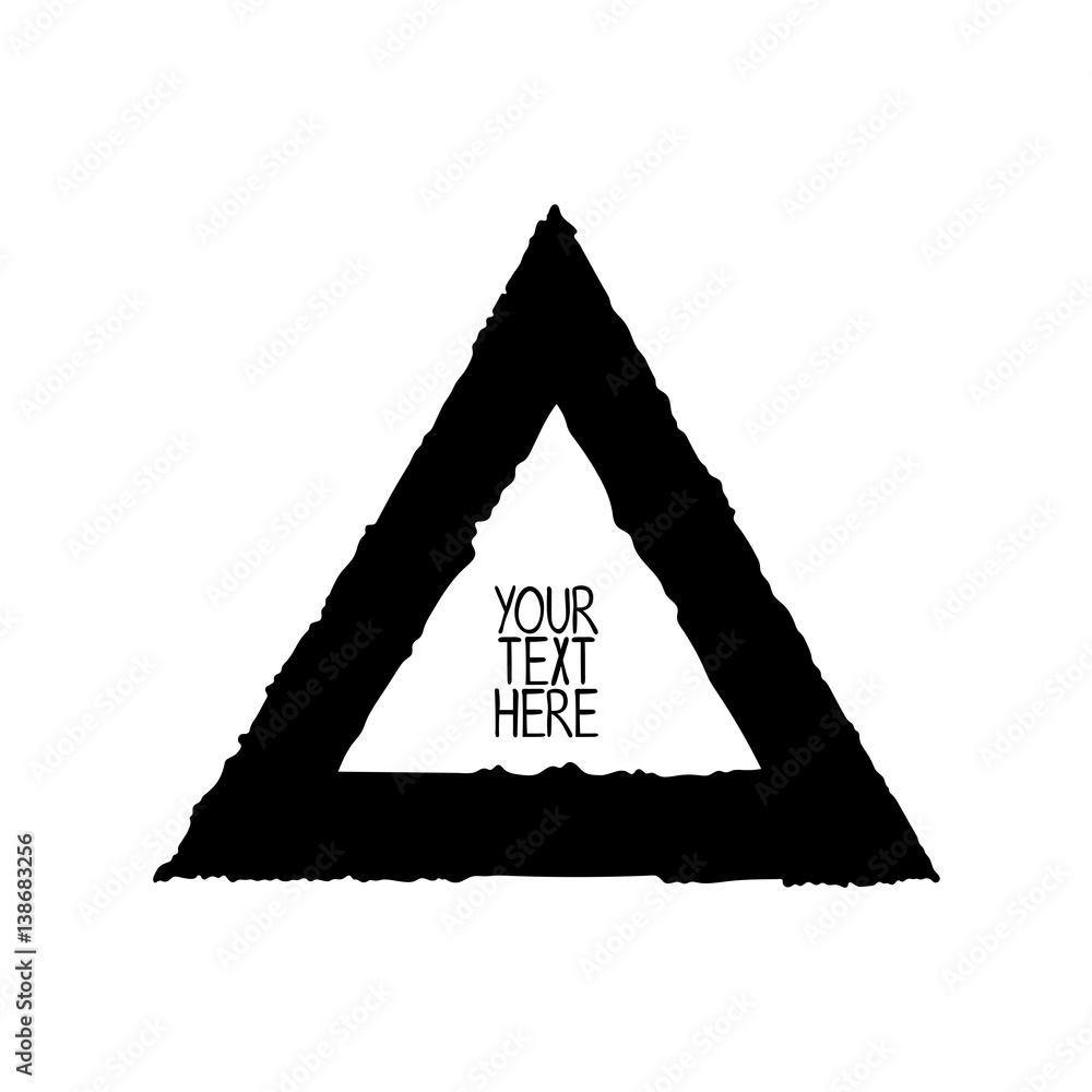 Black Triangle. Isolated vector object on white background. Stock ...