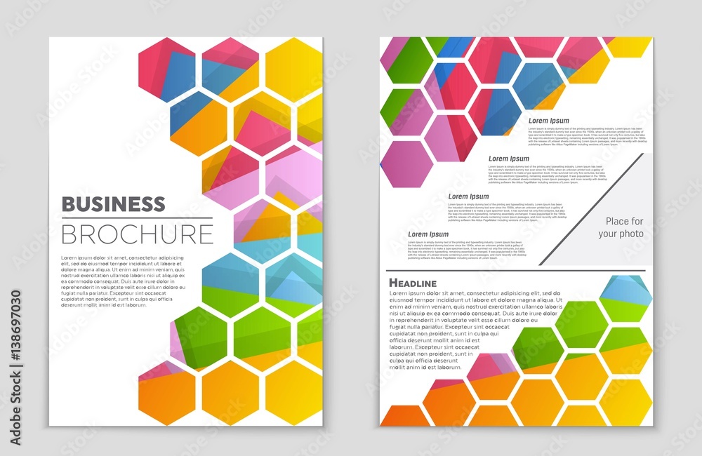 Abstract vector layout background set. For art template design, list ...