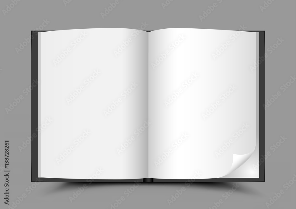 open book gray background Stock Vector | Adobe Stock