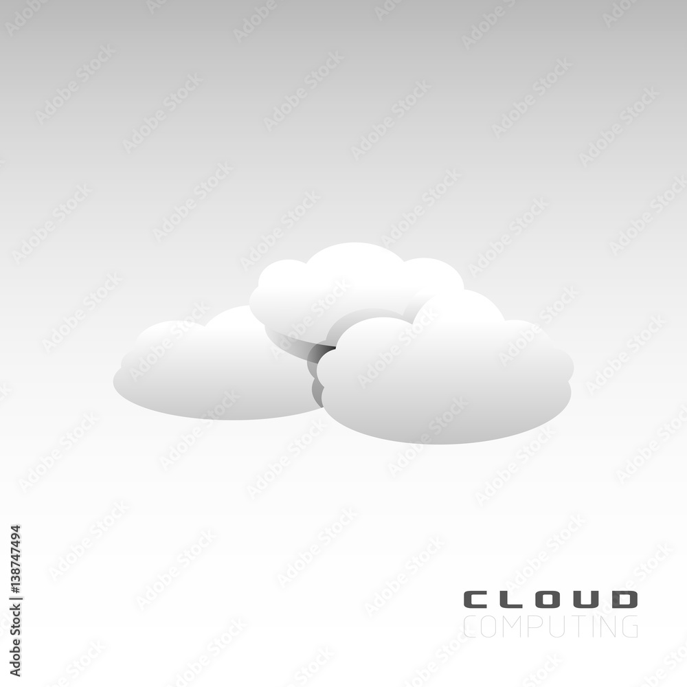 Cloud computing background. Cloud Vector Illustration. Cloud Concept ...