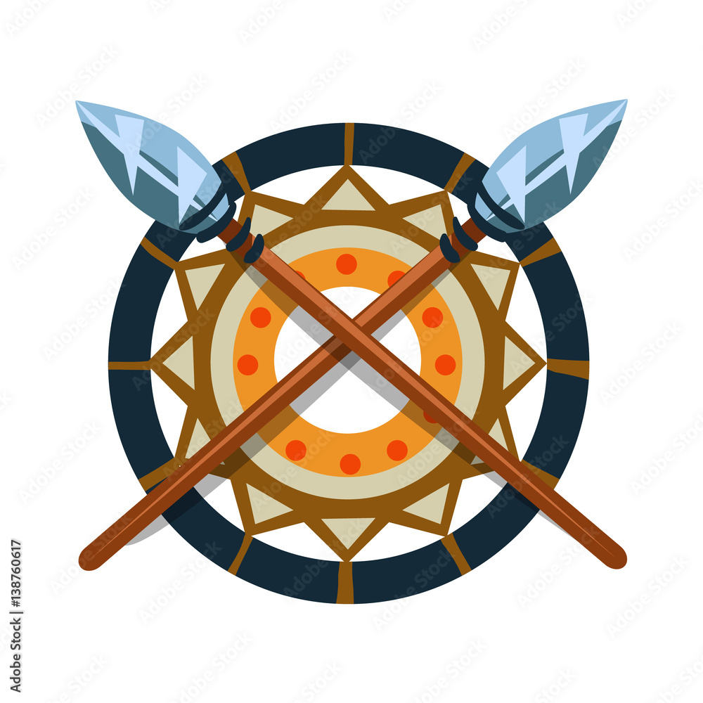 Decorative Item With Crossed Spears, Native American Indian Culture ...