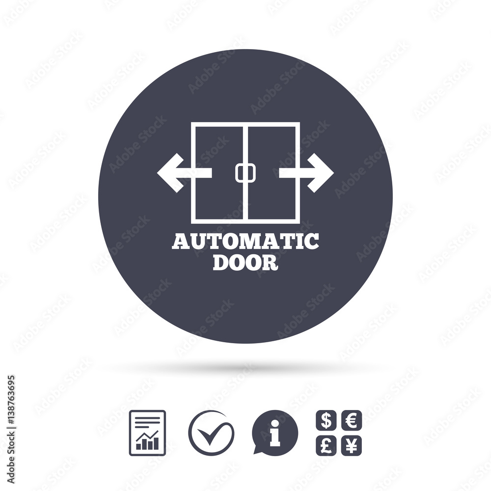 Automatic door sign icon. Auto open symbol. Stock-Vektorgrafik | Adobe ...