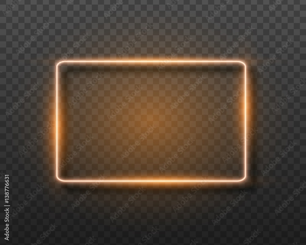 Illustration of Realistic Neon Quote Frame. Vector Neon Sign. Glowing ...