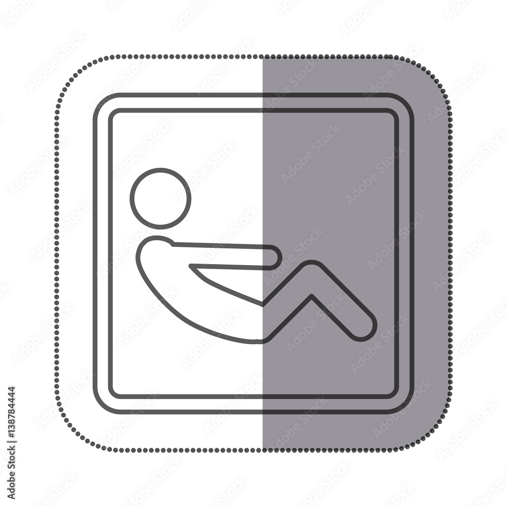 figure person doing sit-ups icon, vector illustration design image ...