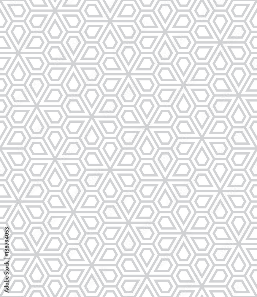 abstract geometric pentagon grid seamless floral pattern Stock Vector ...