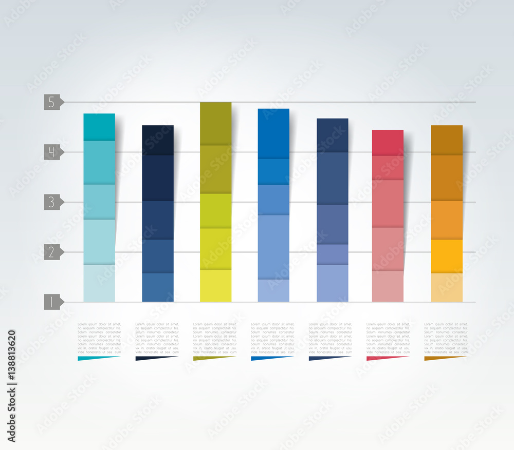 3D design graph. Infographics chart. Stock Vector | Adobe Stock