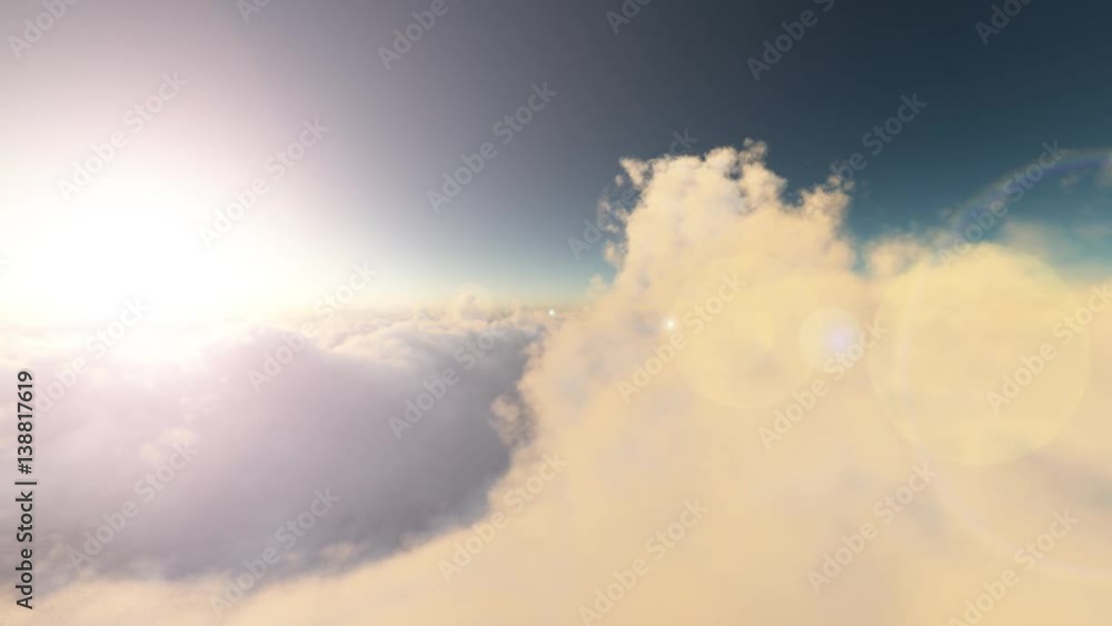 loop rotate camera above clouds Stock-Video | Adobe Stock